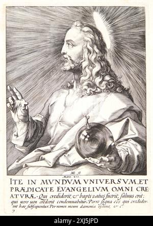 Copper engraving by Hendrick Goltzius representing Hieronymus Scholiers ...