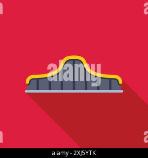 Roller coaster cart icon. Shadow reflection design. Vector illustration ...