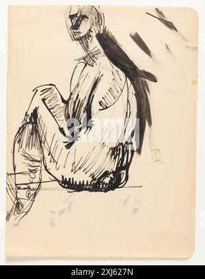 Model study Holm, Astrid 1876 - 1937 Drawing Modelstudie Stock Photo ...