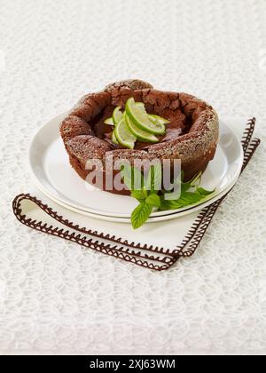 chocolate fondant fruit Stock Photo - Alamy