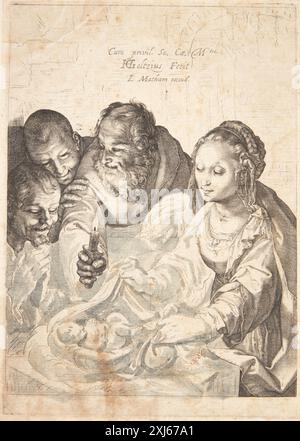 The worship of the shepherds Goltzius, Hendrick 1558 - 1617, Matham ...