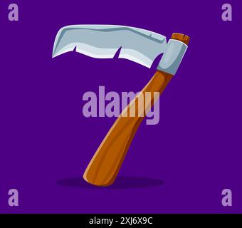 Number seven Halloween font, cartoon evil type, funny scary typeface ...