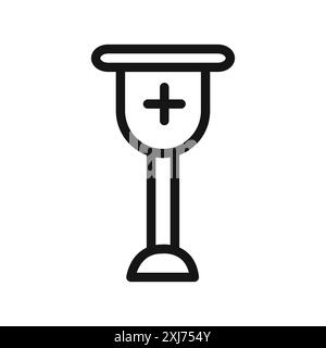 Holy chalice icon vector line logo mark or symbol set collection outline style Stock Vector ...