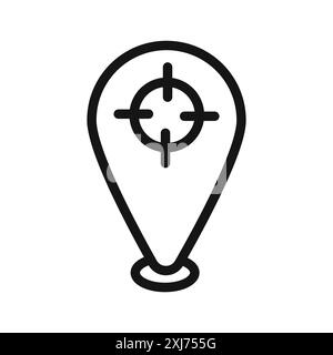 Geo Targeting icon vector line logo mark or symbol set collection outline style Stock Vector ...
