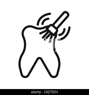 tooth Polish icon vector line logo mark or symbol set collection ...