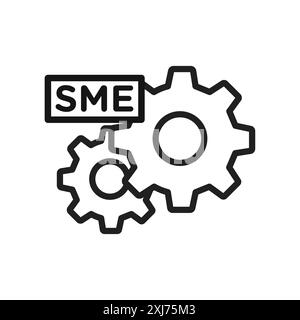 SME icon vector line logo mark or symbol set collection outline style ...