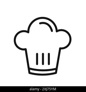 toque icon vector line logo mark or symbol set collection outline style ...