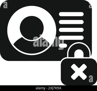 Lock breach glyph icon, privacy and protect, padlock sign, vector ...