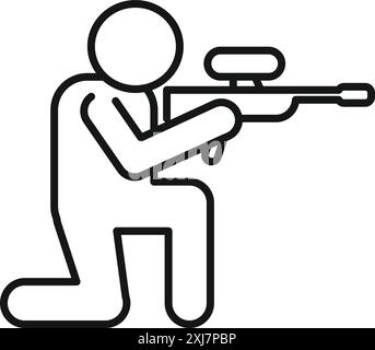 Simple line drawing of a paintball mask offering full face protection ...