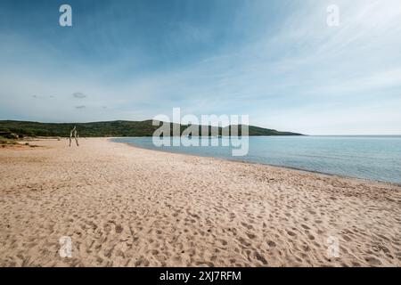 Plage de Balistra on the south east coast of the Mediterranean island ...