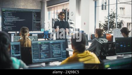 The male lecturer giving lecture to female student Stock Photo - Alamy