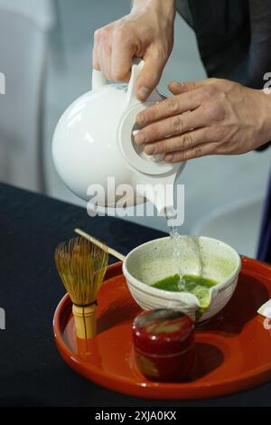 Italy, Japanese Festival, Preparation of Matcha Tea Stock Photo - Alamy