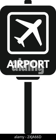 Airport sign indicating direction for arriving and departing passengers ...