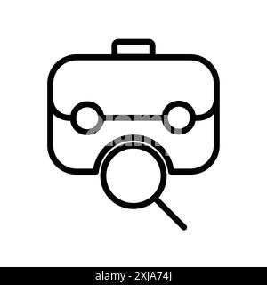 Job Seeking Icon set in thin line outline style and linear vector sign ...