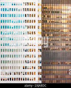 facade of generic Skyscraper in New York under blue cloudy sky Stock ...