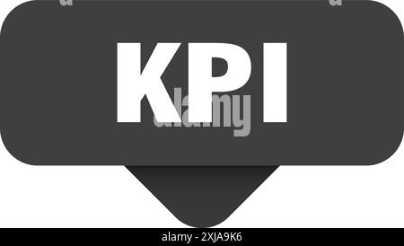 kpi sticker. kpi sign on transparent background. rectangular button ...