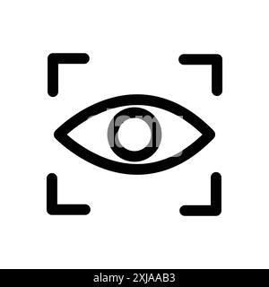 Eye scan icon set in thin line outline style and linear vector sign Stock Vector Image & Art - Alamy