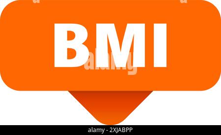 bmi sticker. bmi sign on transparent background. rectangular button ...
