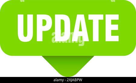update sticker. update sign on transparent background. rectangular ...