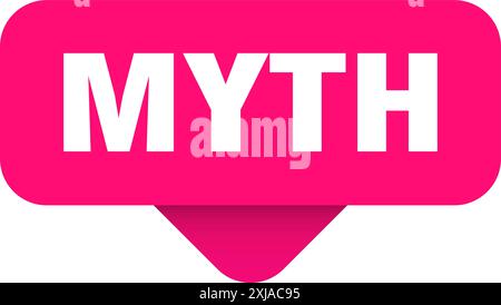 myth sticker. myth sign on transparent background. rectangular button ...