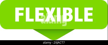 flexible sticker. flexible sign on transparent background. rectangular ...