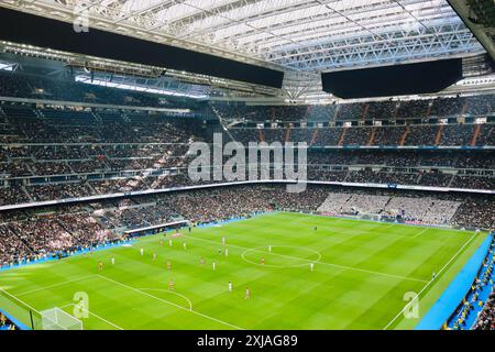 Interior of Santiago Bernabeu Stadium Stock Photo - Alamy