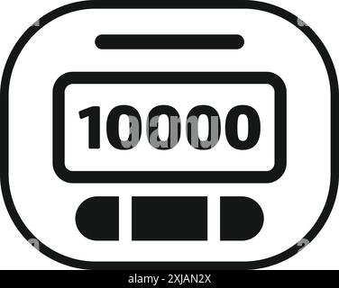 Electronic counter with the number 10000, showing success in reaching a ...