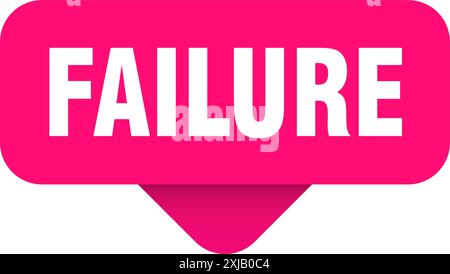 failure sticker. failure sign on transparent background. rectangular ...
