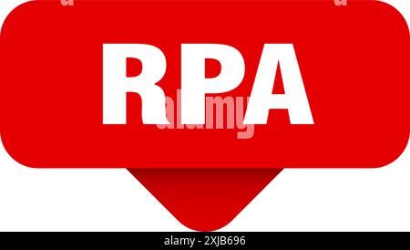 rpa sticker. rpa sign on transparent background. rectangular button ...
