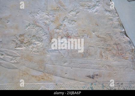 Royal fleet returning with captured Asiatics. Detail from the mortuary ...