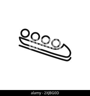 Bobsleigh icon linear vector graphics sign or symbol set for web app ui Stock Vector Image & Art ...