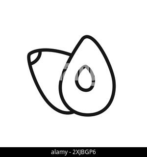 avocado icon linear vector graphics sign or symbol set for web app ui ...