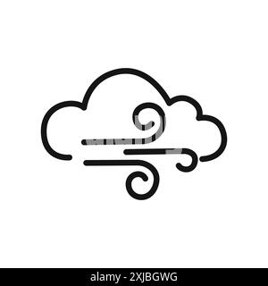 Blowing wind icon linear vector graphics sign or symbol set for web app ui Stock Vector Image ...