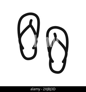 sandals icon linear vector graphics sign or symbol set for web app ui ...