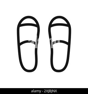 Slippers icon linear vector graphics sign or symbol set for web app ui ...