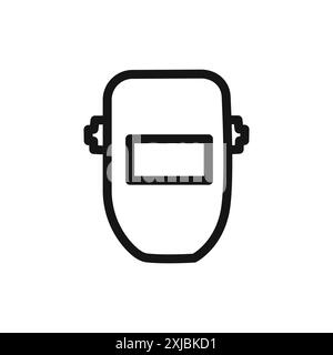 welding shield cover icon linear vector graphics sign or symbol set for web app ui Stock Vector ...