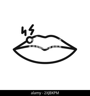 Herpes virus icon linear vector graphics sign or symbol set for web app ui Stock Vector Image ...