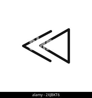 Arrow chevron icon linear vector graphics sign or symbol set for web app ui Stock Vector Image ...