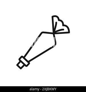 Pastry Bag Icon linear vector graphics sign or symbol set for web app ui Stock Vector Image ...