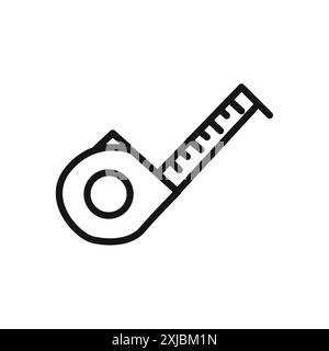 measure tape icon linear vector graphics sign or symbol set for web app ...