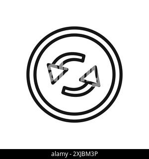 counterclockwise rotation icon linear vector graphics sign or symbol ...