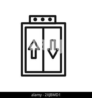 Elevator lift icon linear vector graphics sign or symbol set for web app ui Stock Vector Image ...