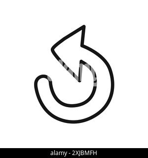 Undo arrow sign icon linear vector graphics sign or symbol set for web app ui Stock Vector Image ...