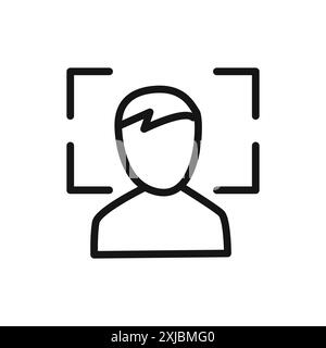 face detection icon linear vector graphics sign or symbol set for web app ui Stock Vector Image ...