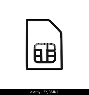 sim card icon linear vector graphics sign or symbol set for web app ui ...