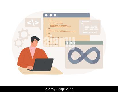 Collaborative framework isolated cartoon vector illustrations Stock ...