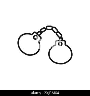 Handcuffs icon linear vector graphics sign or symbol set for web app ui Stock Vector Image & Art ...
