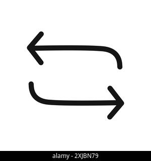 Swap icon linear vector graphics sign or symbol set for web app ui ...