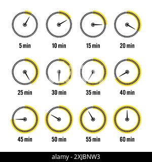 Simple stopwatch icons. Colorful chronometer, time counter with dial ...