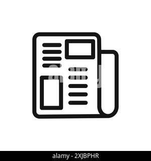 Newspaper icon linear vector graphics sign or symbol set for web app ui Stock Vector Image & Art ...